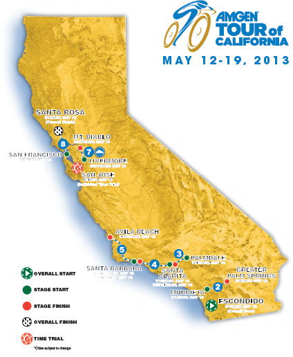 Amgen Tour Of California Route Map