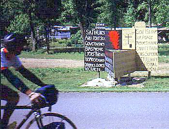 Day 20 – Homemade billboard – Biking Bis