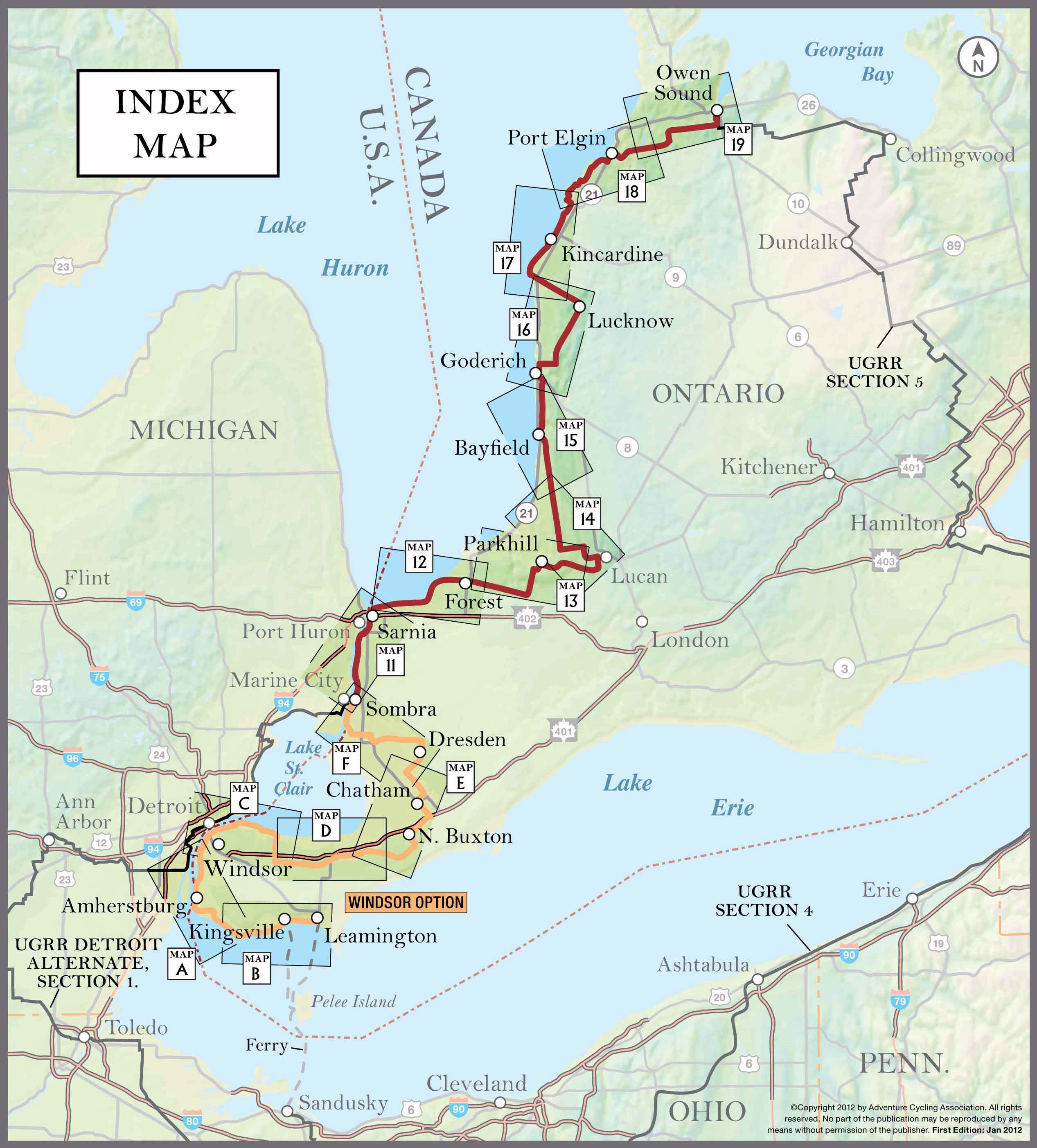 Detroit to Owen Sound alternate – Biking Bis