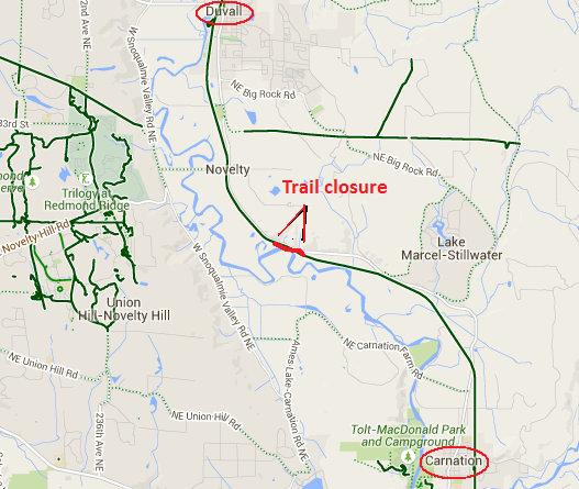 Snoqualmie Valley Trail segment closed all summer between Duvall and ...